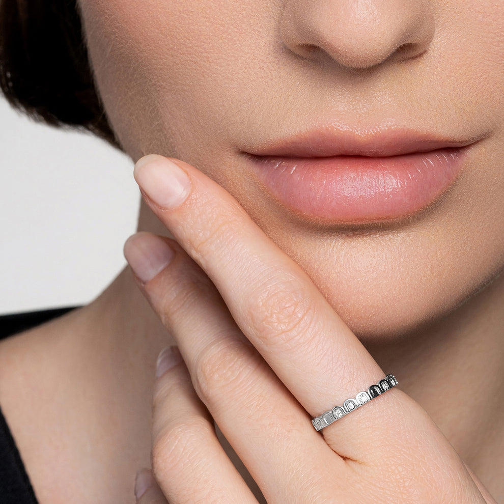 The Elevi Eternity Stack Ring Alternate Diamonds – Elevi Fine Jewelry